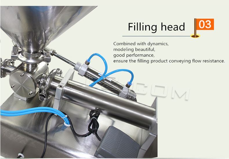 Single head paste piston filler for hand sanitizer , shampoo and cream ...