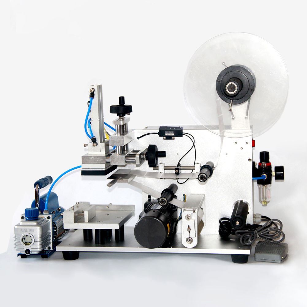 Semi-automatic Pneumatic Surface Plane Flat Labeling Machine Labeller ...
