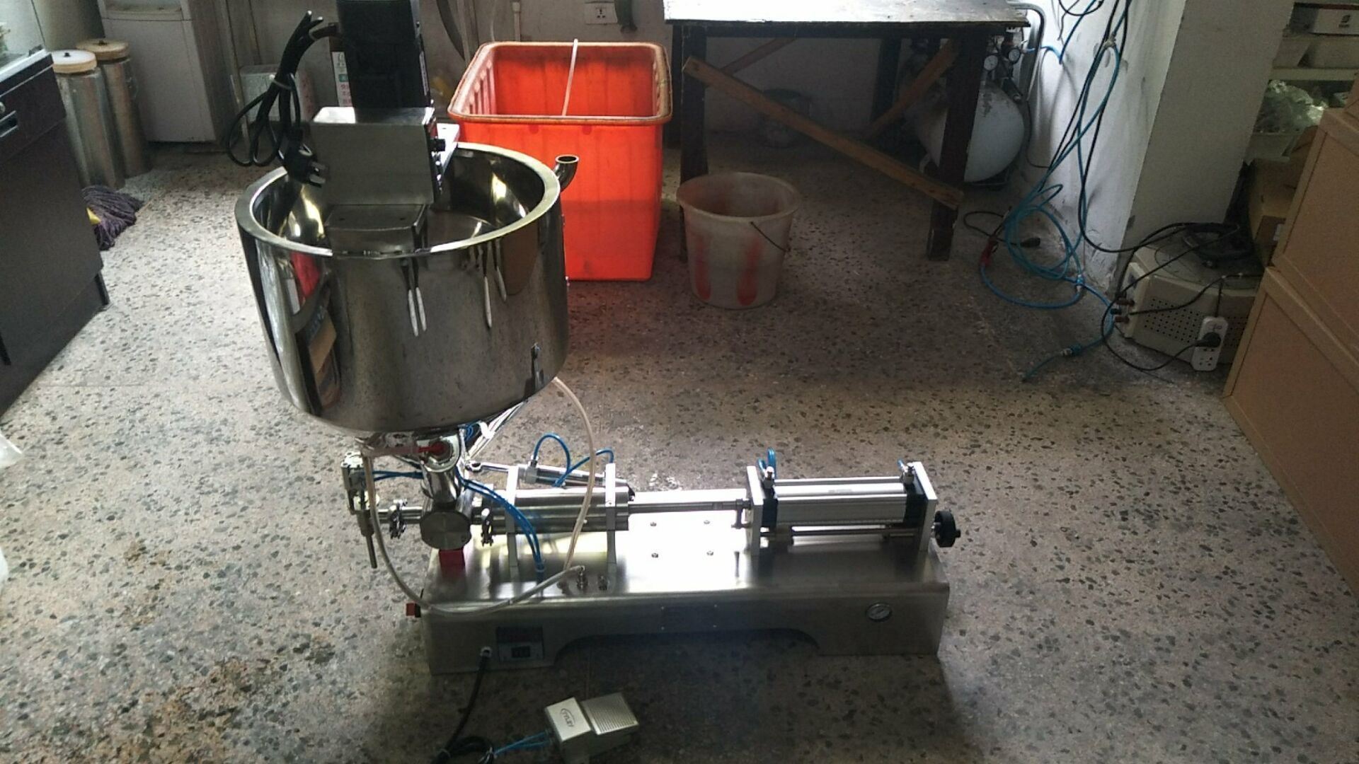 paste filling machine with the heated and mixer hopper 100-1000ml ...