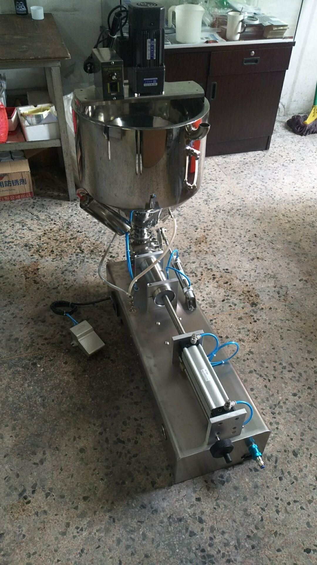 paste filling machine with the heated and mixer hopper 100-1000ml ...