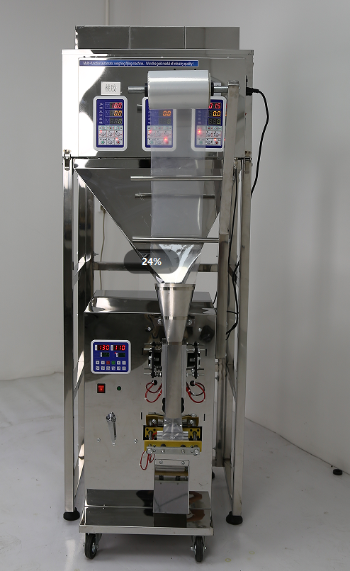 3 Heads Automatic Weigh filling and Back side sealing machine 300g ...